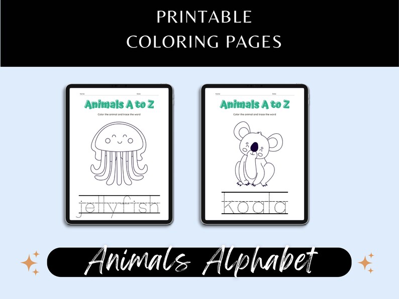 Educational Alphabet Coloring Book for Kids Preschool Learning Activity ...