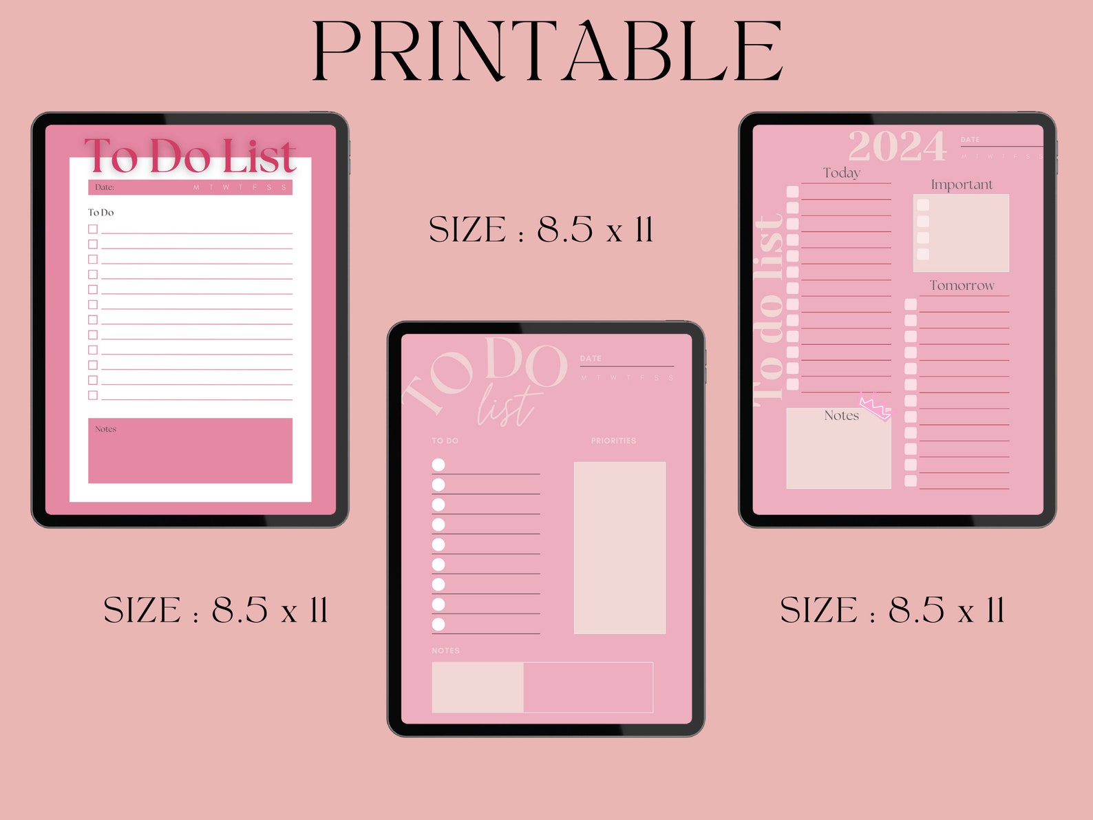 Digital to Do List Canva, Goodnotes Minimal to Do List Printable Simple ...