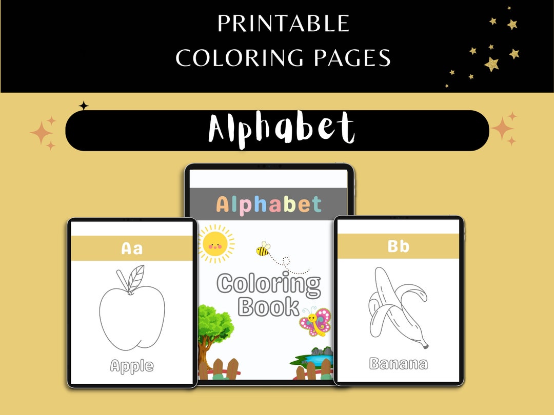 26 Easy Alphabet Coloring Pages for Kids | Toddlers | Kindergarten ...
