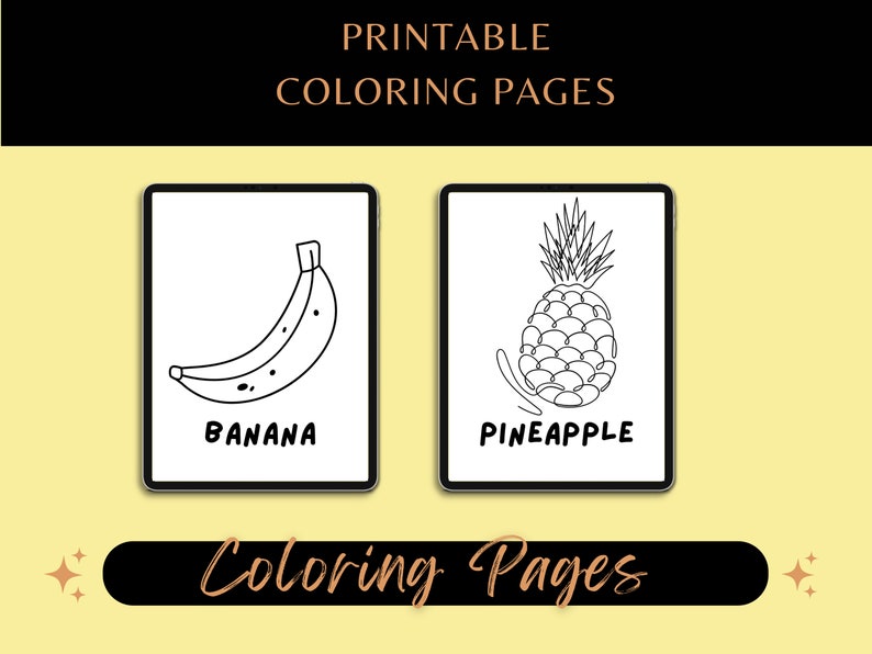 Fruits Coloring Printable Pages for Kids: Toddler Preschool ...