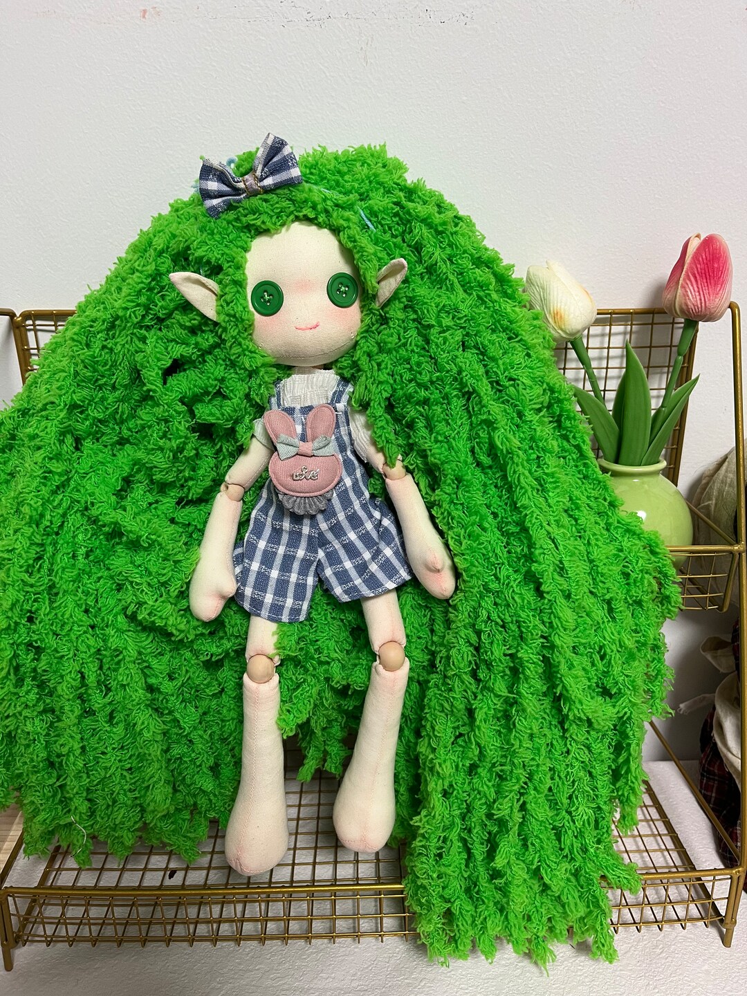 Button-eye Articulated Elf Doll - Etsy