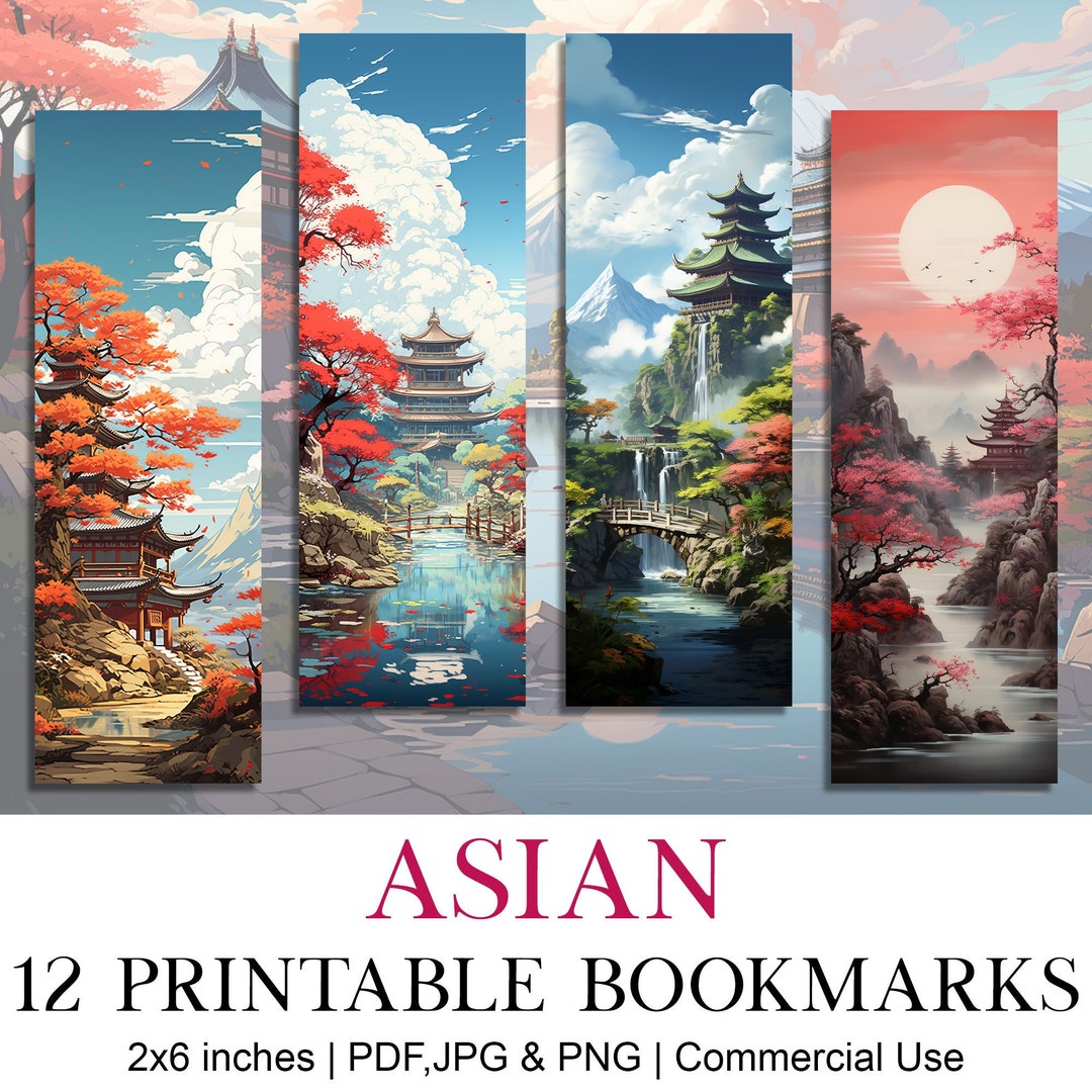 Japanese Shrine Temple Torii Gate Template Bookmark Designs - Etsy