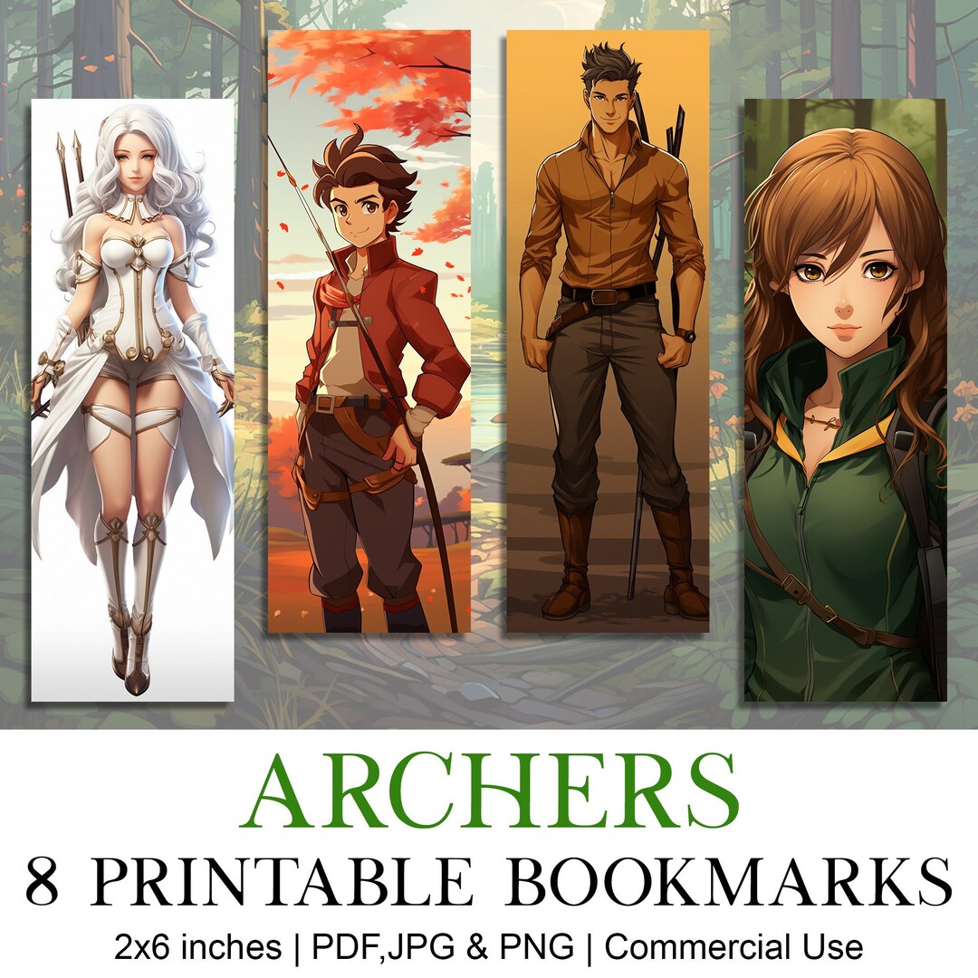 Archer Arc Archery Set Png Template Bookmark Designs Aesthetic - Etsy