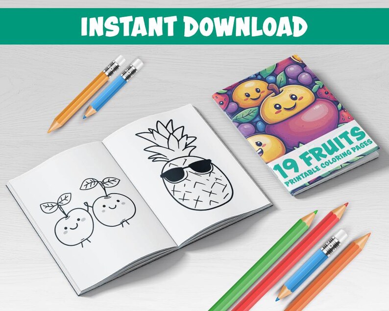 19 Cute Fruit Coloring Pages Adult and Kids Coloring Book, Fruit ...