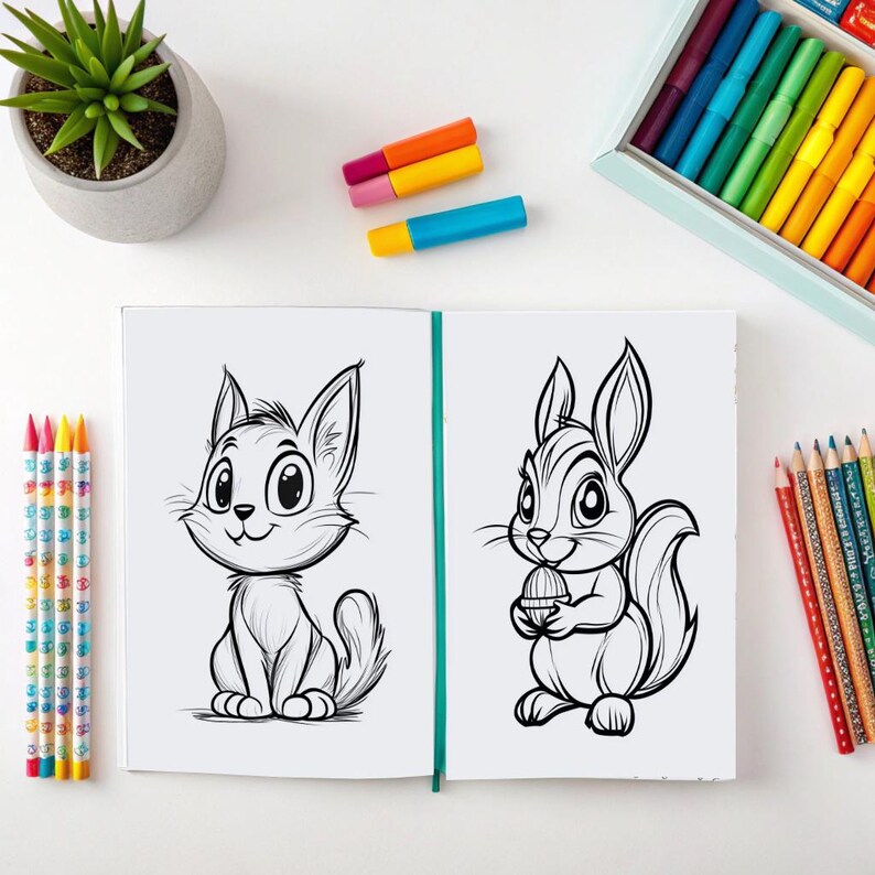 Homeschool Art Easy Coloring Pages for Preschool Toddlers, 60 Fun Pages ...