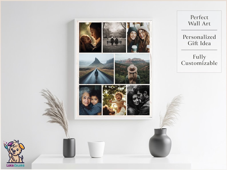 Editable Photo Collage Template, Custom Picture Collage, Family Collage ...