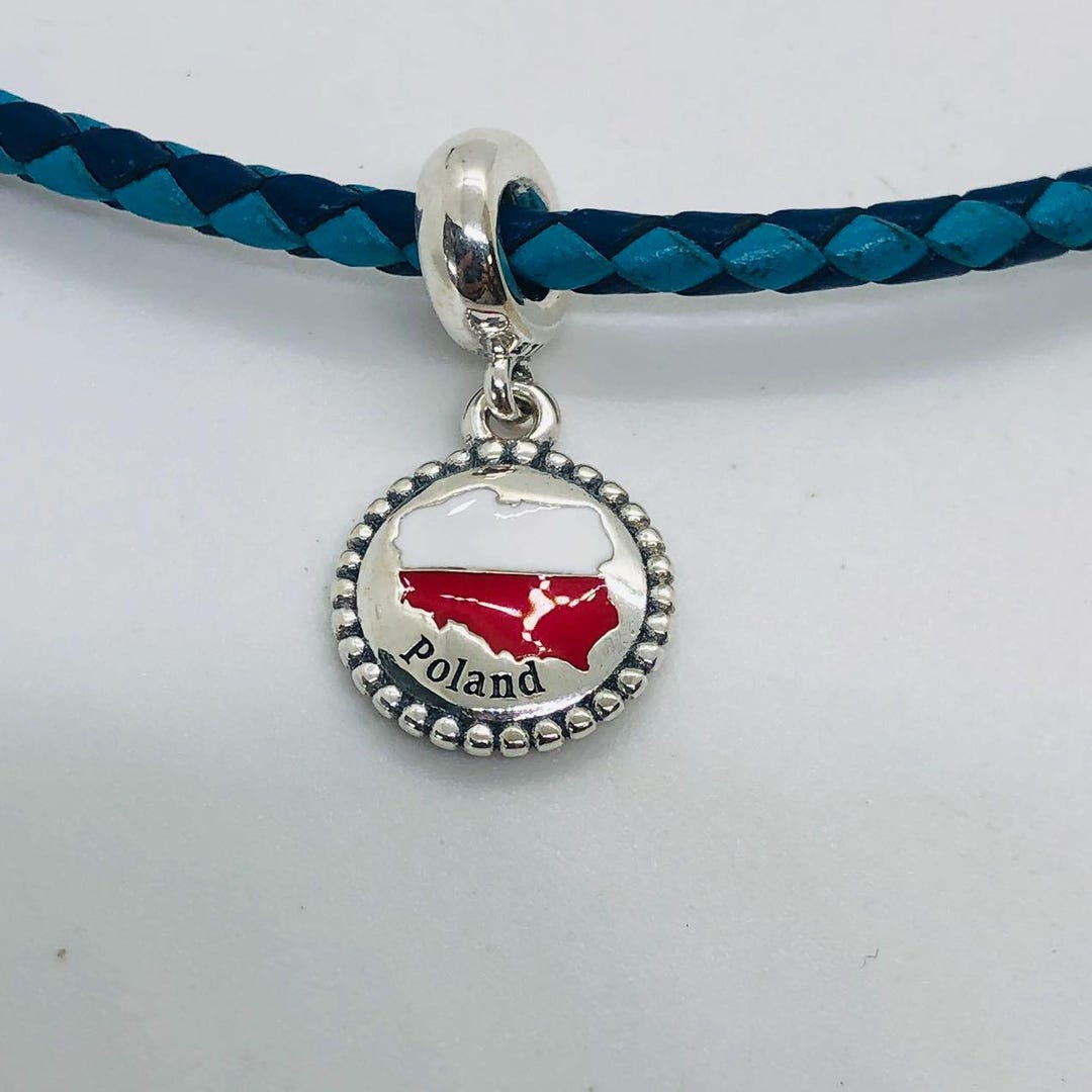 Pandora Poland Flag Exclusive Dangle Charm/ Travel Gift/ S925 Sterling ...