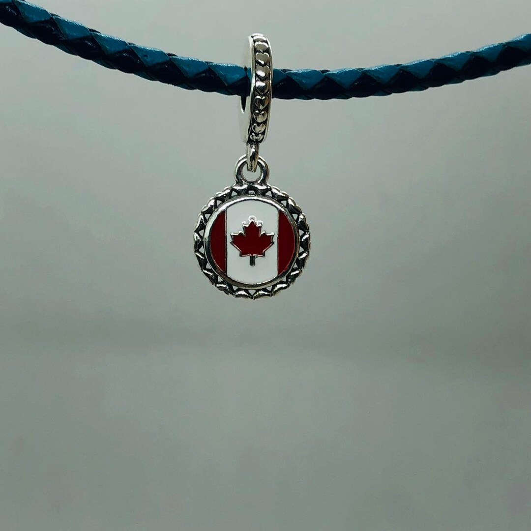 Pandora Canada Flag Exclusive Dangle Charm /travel Gift/ S925 Sterling ...