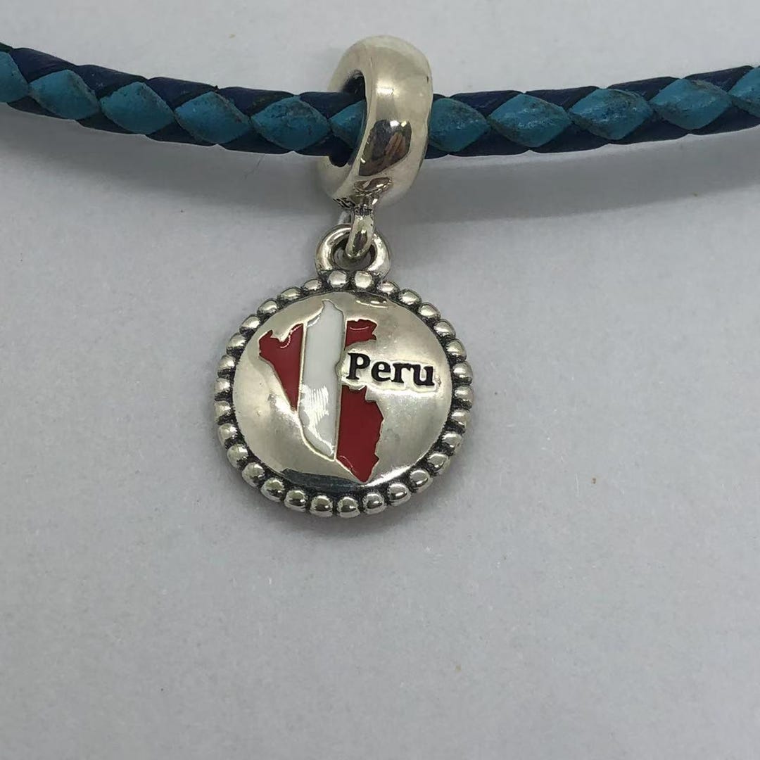 Pandora Peru Flag Map Exclusive Charm /birthday Gift/travel Gift ...