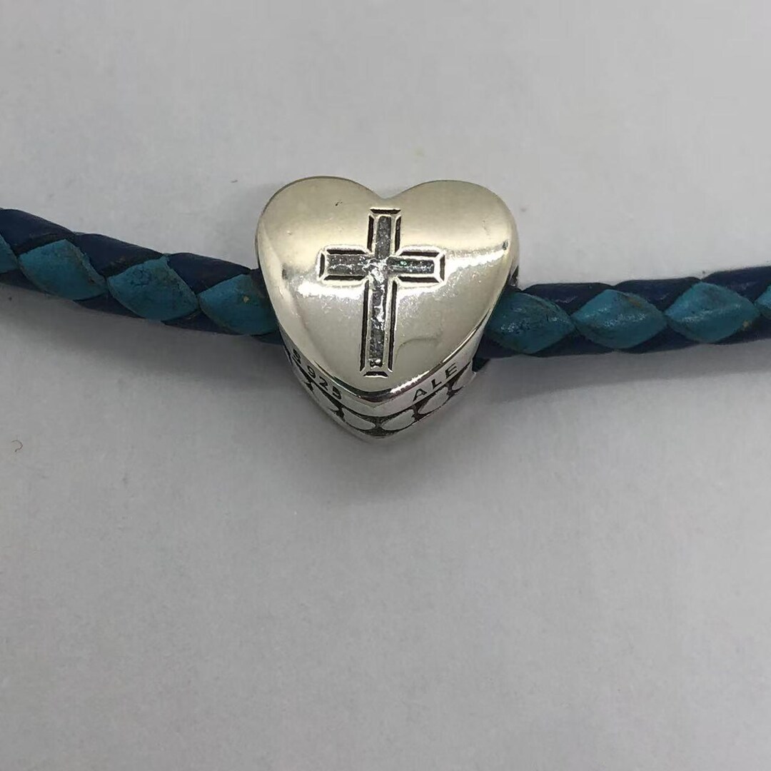 Pandora Faith Exclusive Heart Charm/travel Charm Gift/925 Sterling ...