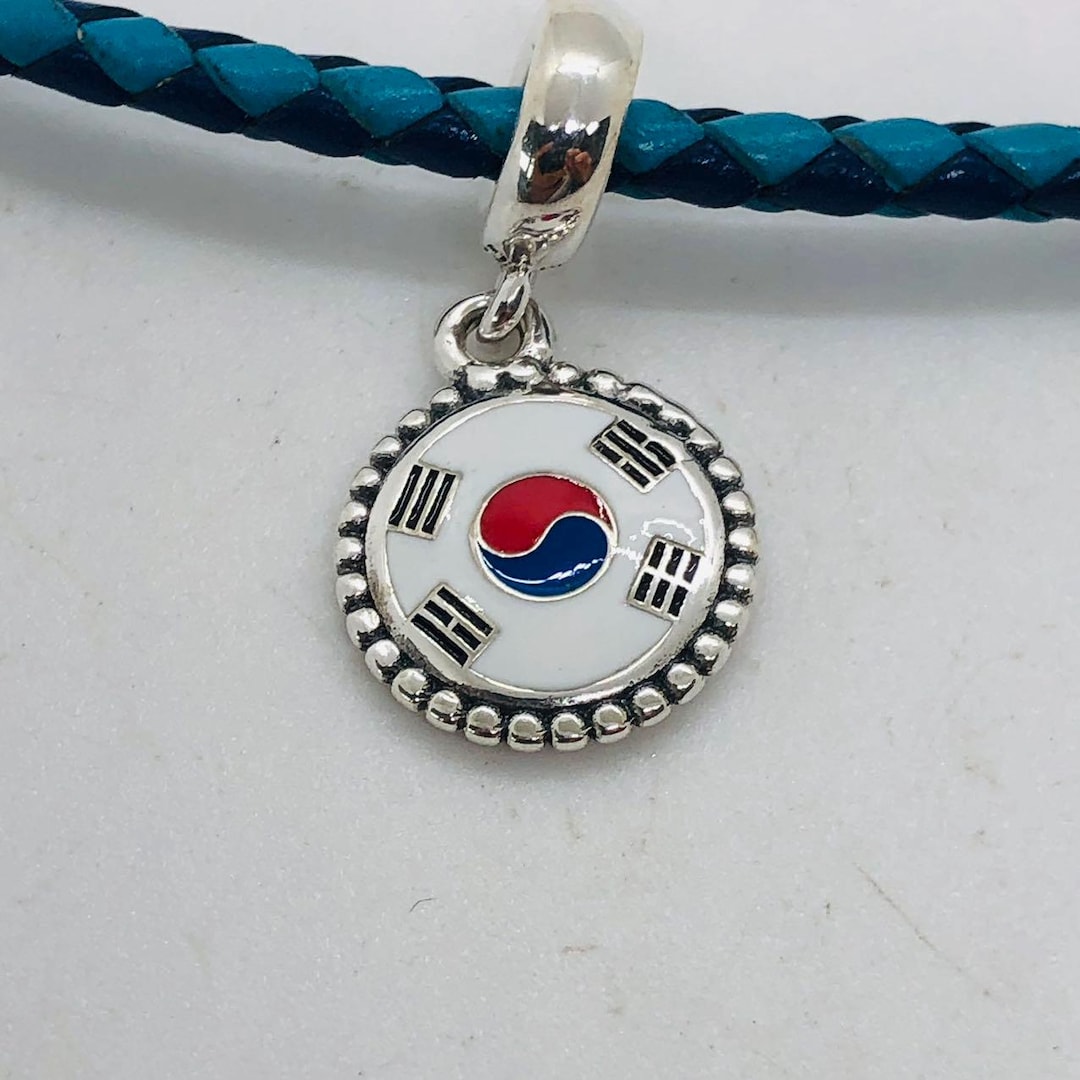 Pandora Korea Flag Charm/ Flag Exclusive Pendant/ Wedding Gift /travel Gift/ Christmas Gift ...