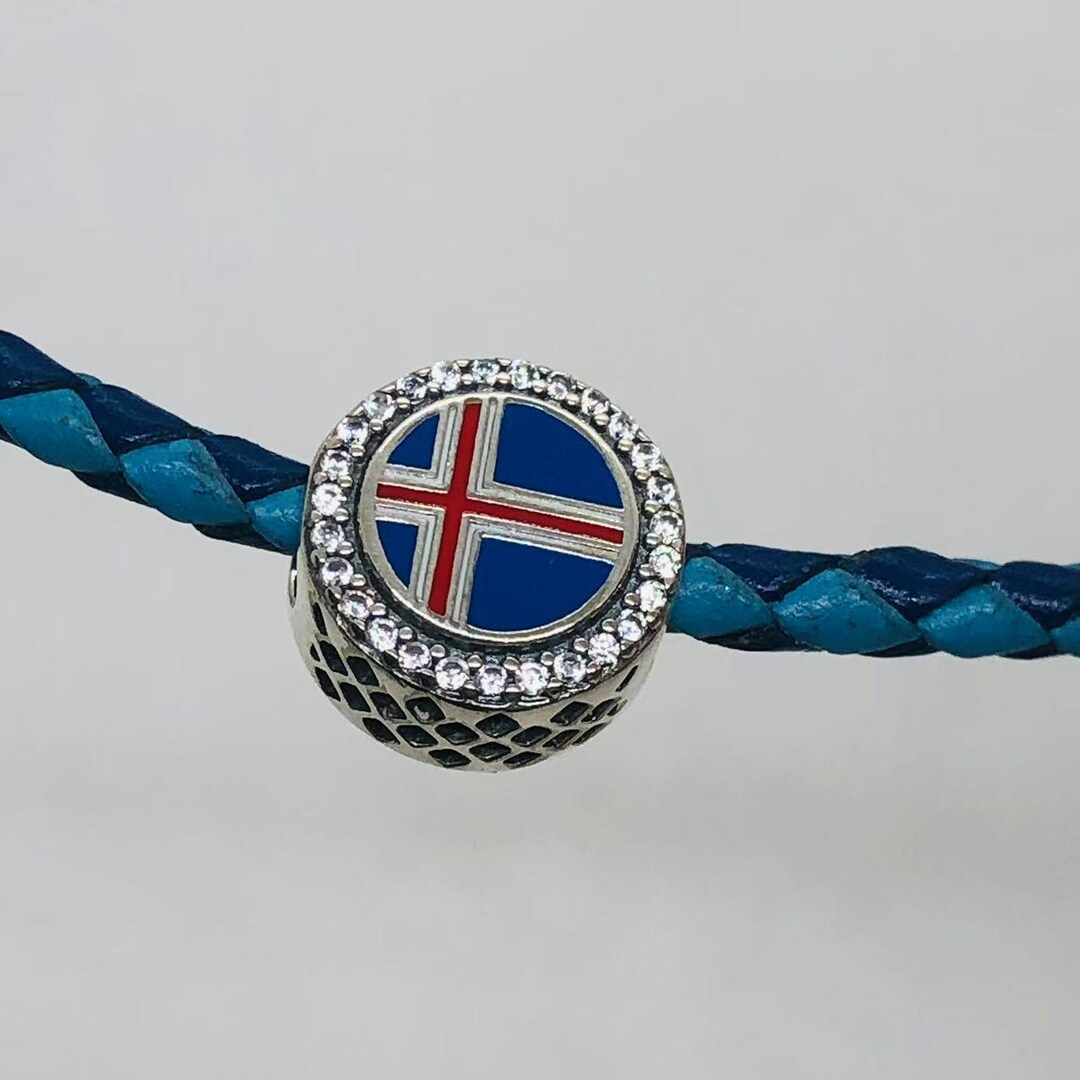 Pandora ICELAND Flag Exclusive Bead Charm /travel Gift/ S925 Sterling ...