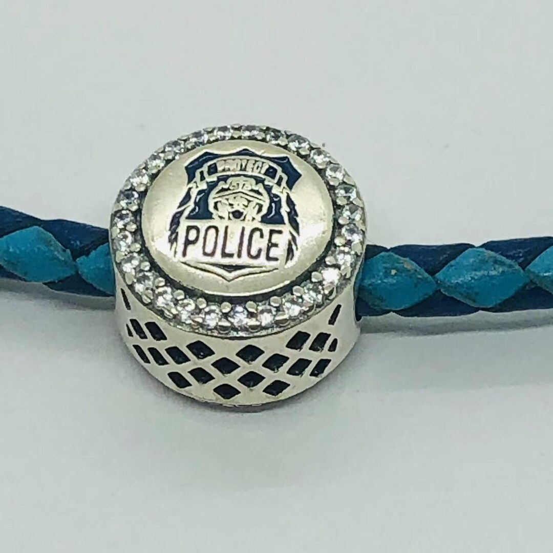 Pandora Police Badge Bead Charm/birthday Gift/ Travel Charm Gift/s925 ...