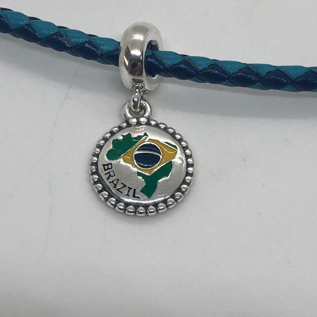 Pandora Brazil Map Exclusive Dangle Charm/ Travel Gift/ S925 Sterling ...