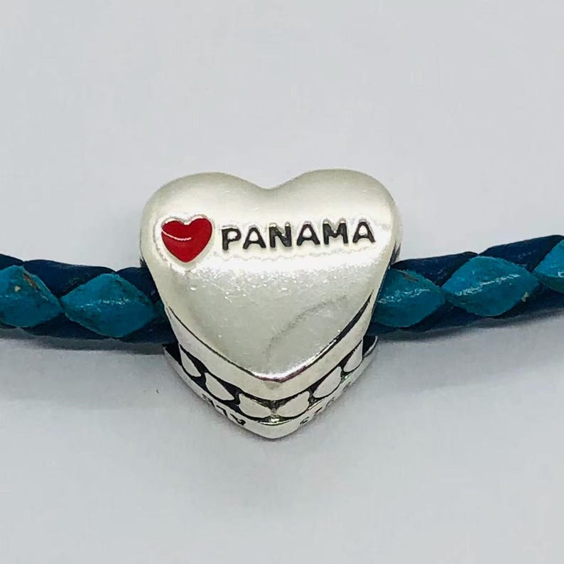 Pandora Panama Country Heart Flag Exclusive Charm/birthday Gift/travel Charm Gift/s925 Sterling ...