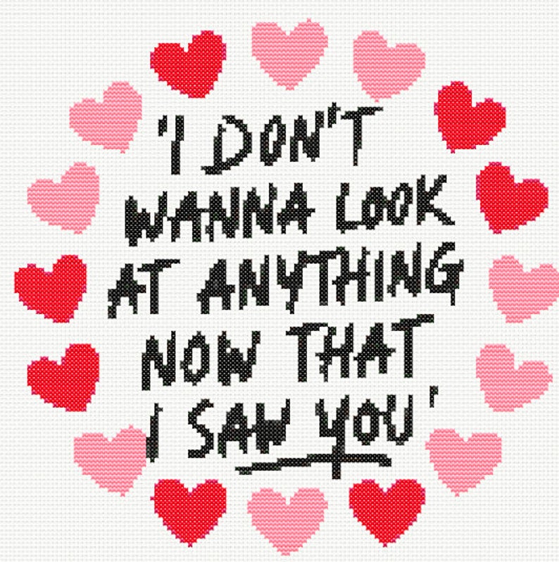 Set Bundle of 5 Taylor Swift Cross Stitch Patterns, Song Lyrics, Cute ...