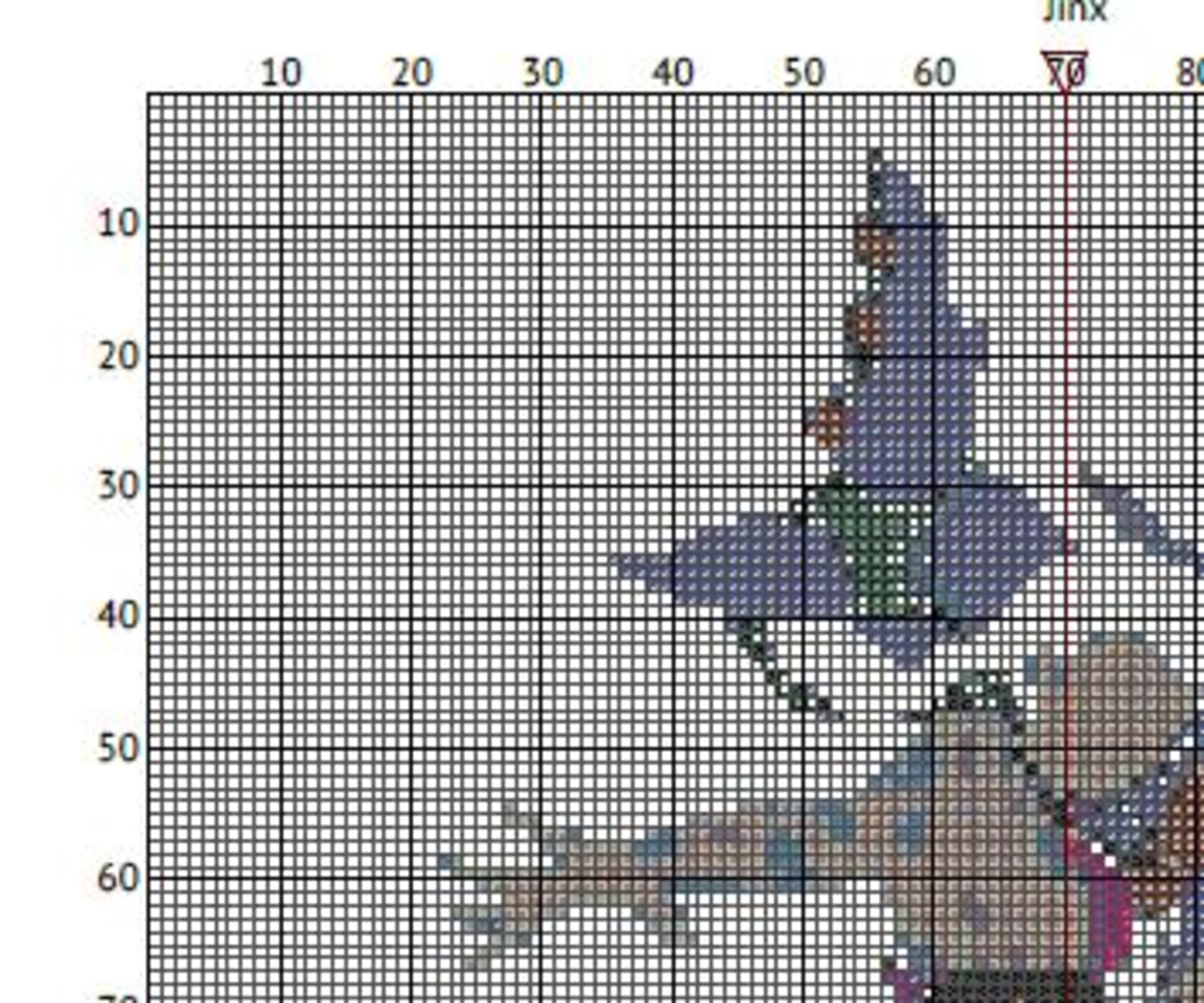 Arcane Cross Stitch Pattern League of Legends Jinx With Bazooka ...
