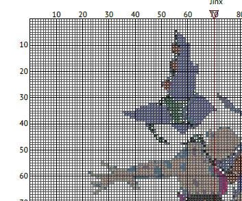 Arcane Cross Stitch Pattern League of Legends Jinx With Bazooka ...