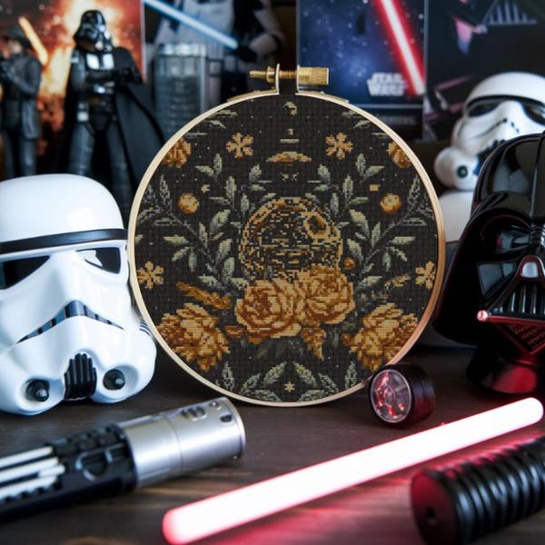 Death Star Cross Stitch - Etsy