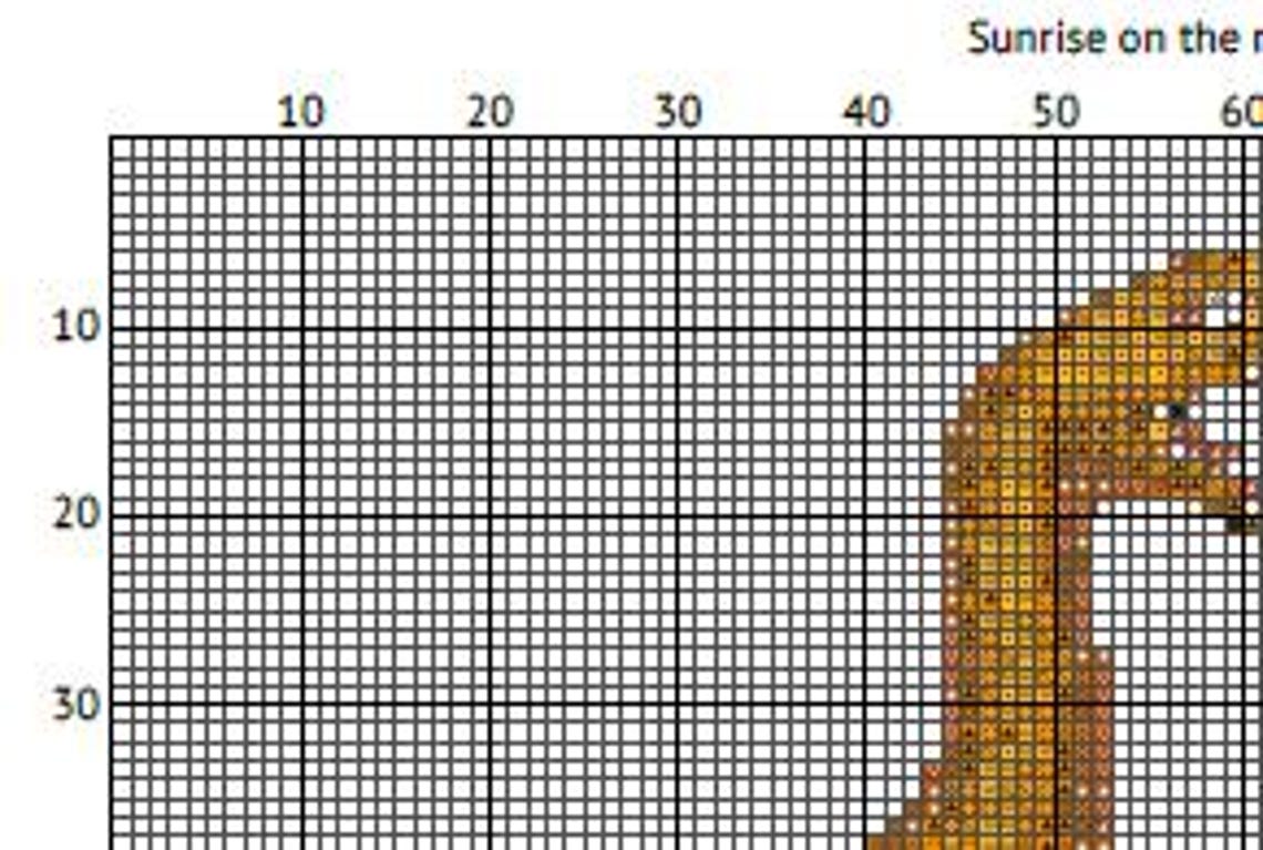 Sunrise on the Reaping the Flint Striker Cross Stitch Pattern – Suzanne ...