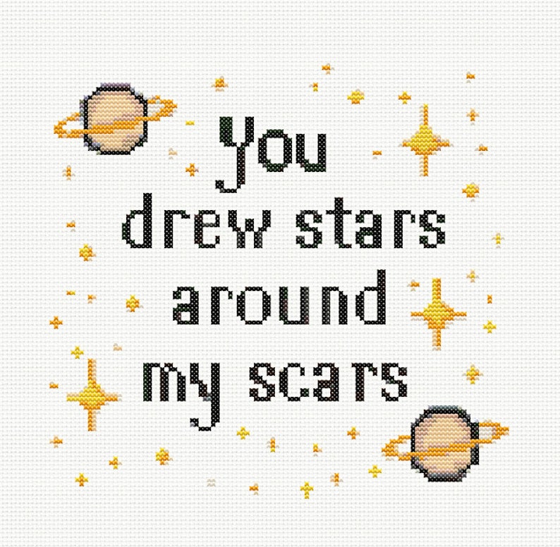 Set Bundle of 5 Taylor Swift Cross Stitch Patterns, Song Lyrics, Cute ...