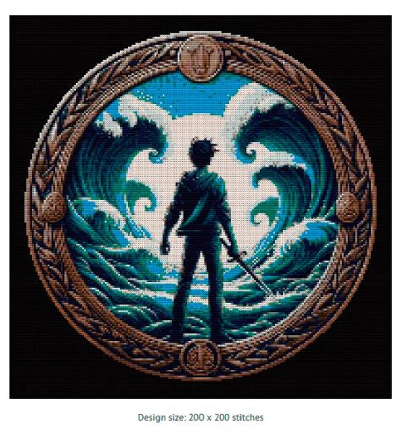 Percy Jackson Cross Stitch Camp Half Blood Rik Riordan Percy Jackson ...