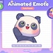 Cute Panda Animated Emote | Wave Emote | Hi Emoji | Kawaii Panda Emoji ...