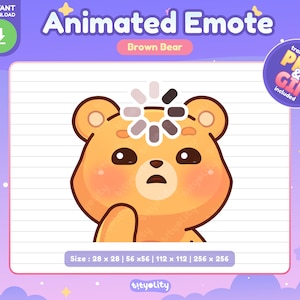 Cute Bear Animated Emote | Loading Emote | Buffering Twitch Emote ...