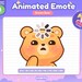 Cute Bear Animated Emote Loading Emote Buffering Twitch Emote Kawaii ...