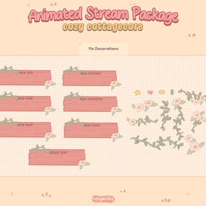 Stream Overlay Cottagecore Cute and Cozy | Animated Twitch Overlays ...