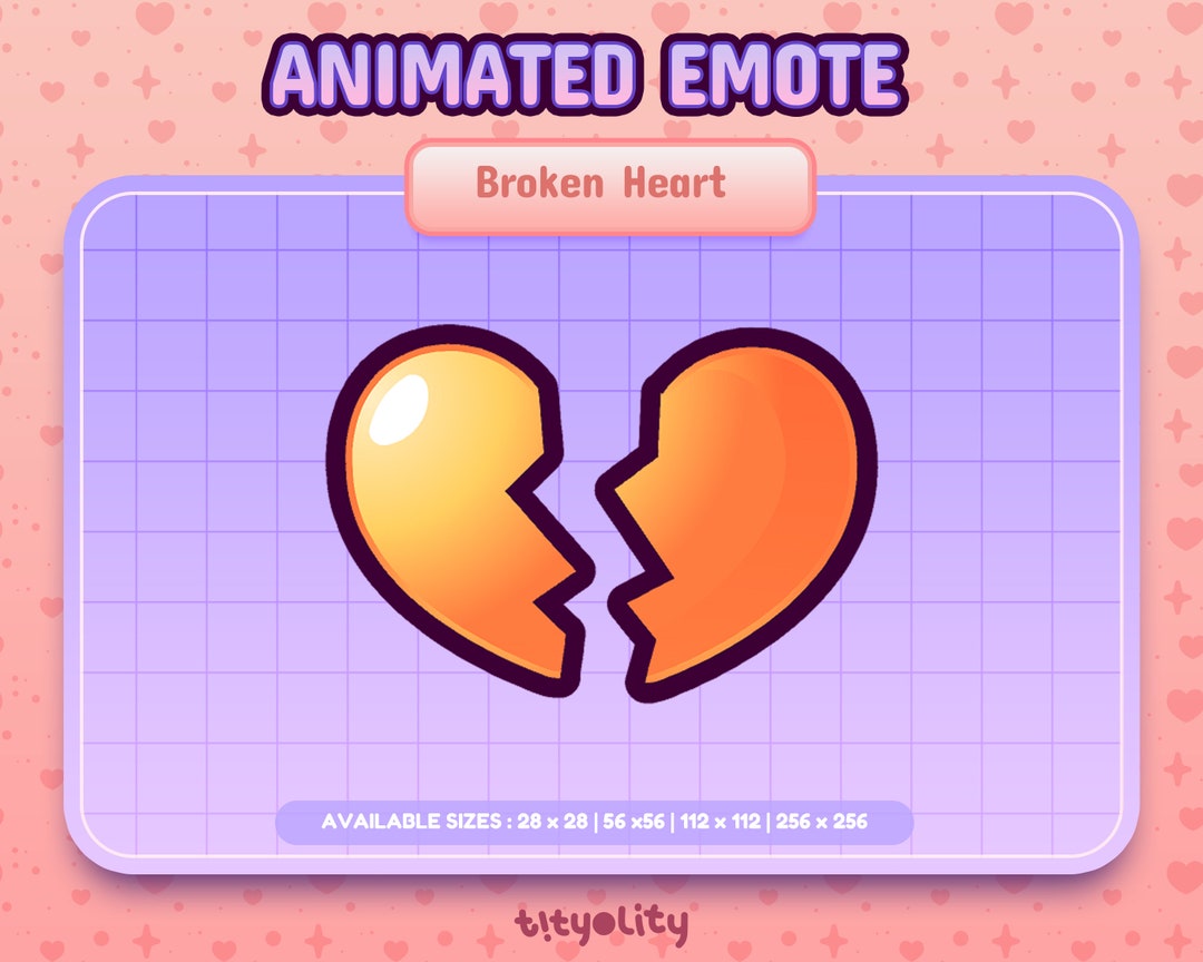 Animated Love Heart Emotes | Broken Heart Emote | Love Emote for Twitch ...