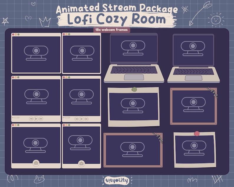 Animated Lofi Cozy Room Stream Package: Twitch, OBS, Streamlabs ...