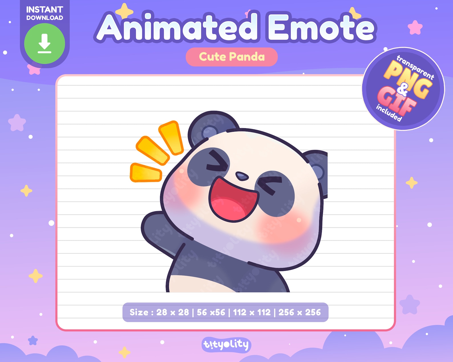 Cute Panda Animated Emote | LOL Emote | Laugh Emotes | Kawaii Panda ...