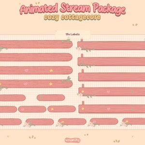 Stream Overlay Cottagecore Cute and Cozy | Animated Twitch Overlays ...