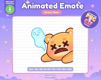 Cute Bear Animated Emote Blank Emote Animated Emoji Kawaii Brown Bear ...