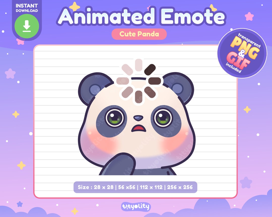 Cute Panda Animated Emote | Loading Emote | Buffering Twitch Emote ...