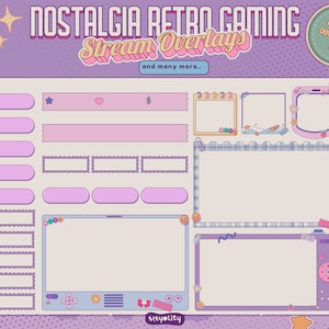 Animated Retro Gaming Overlay Package | Nostalgia Lofi Vibes Streamlabs ...