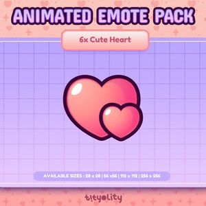ANIMATED EMOTES PACK | Love Heart Emotes | Valentine's Emote | Love ...