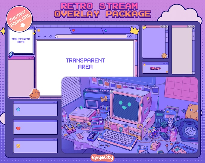 Bundle Gamer Pixel Overlay Layout Twitch Stream Scene Offline Screen ...