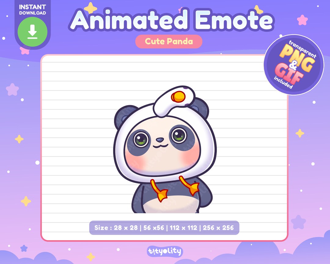Cute Panda Animated Emote | Dancing Emote | Wiggle Dance Emote | Kawaii ...