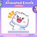 Cute Polar Bear Animated Emote Hmm Emote Thinking Emoji Little Polar ...