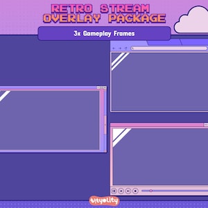 Retro Computer Stream Overlay Package: Animated Twitch Screens (digital ...