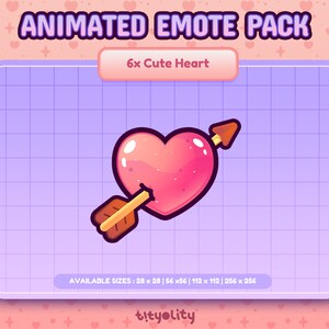 ANIMATED EMOTES PACK | Love Heart Emotes | Valentine's Emote | Love ...