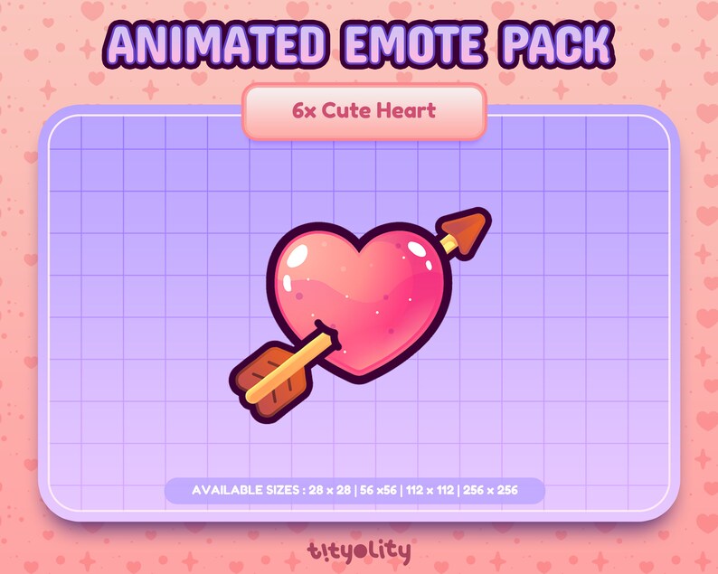 ANIMATED EMOTES PACK | Love Heart Emotes | Valentine's Emote | Love ...