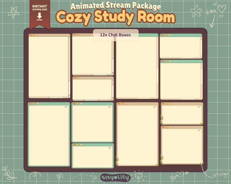Stream Package Cozy Twitch Overlay | Workstation Starting Soon Screen ...
