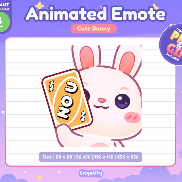 Bunny Twitch Emote Animated - Etsy