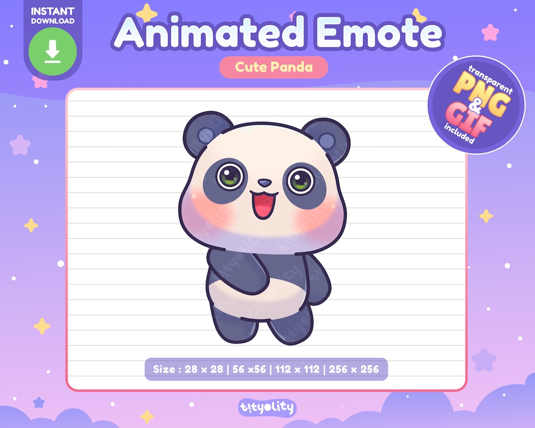 Cute Panda Animated Emote | Dancing Emote | Floss Dance | Kawaii Panda ...