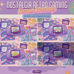 Animated Retro Gaming Stream Overlay: Nostalgic Lofi Twitch Bundle ...