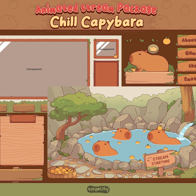 Capybara Animated Screen - Etsy UK