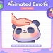 Cute Panda Animated Emote | Pat Pat Emote | Kawaii Panda Emoji for ...